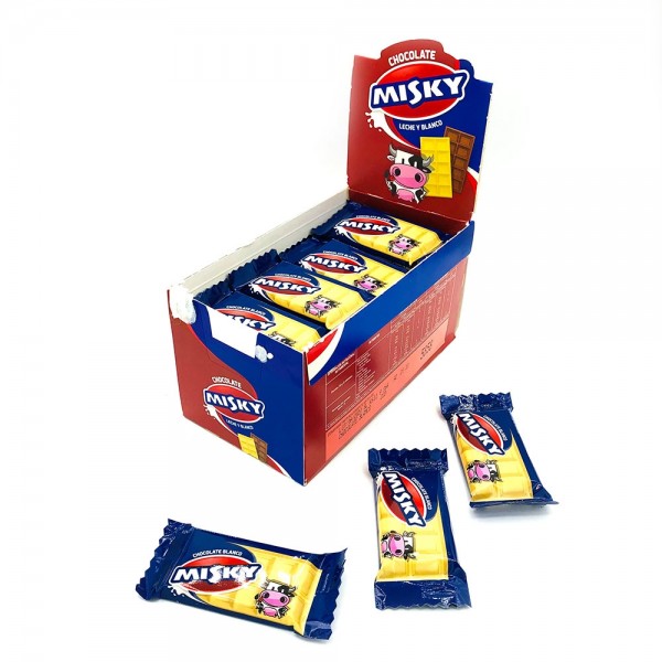 CHOCOLATIN MISKY SABOR CHOC. BLANCO 20 UNI. X 8G. (1709) - Gonic
