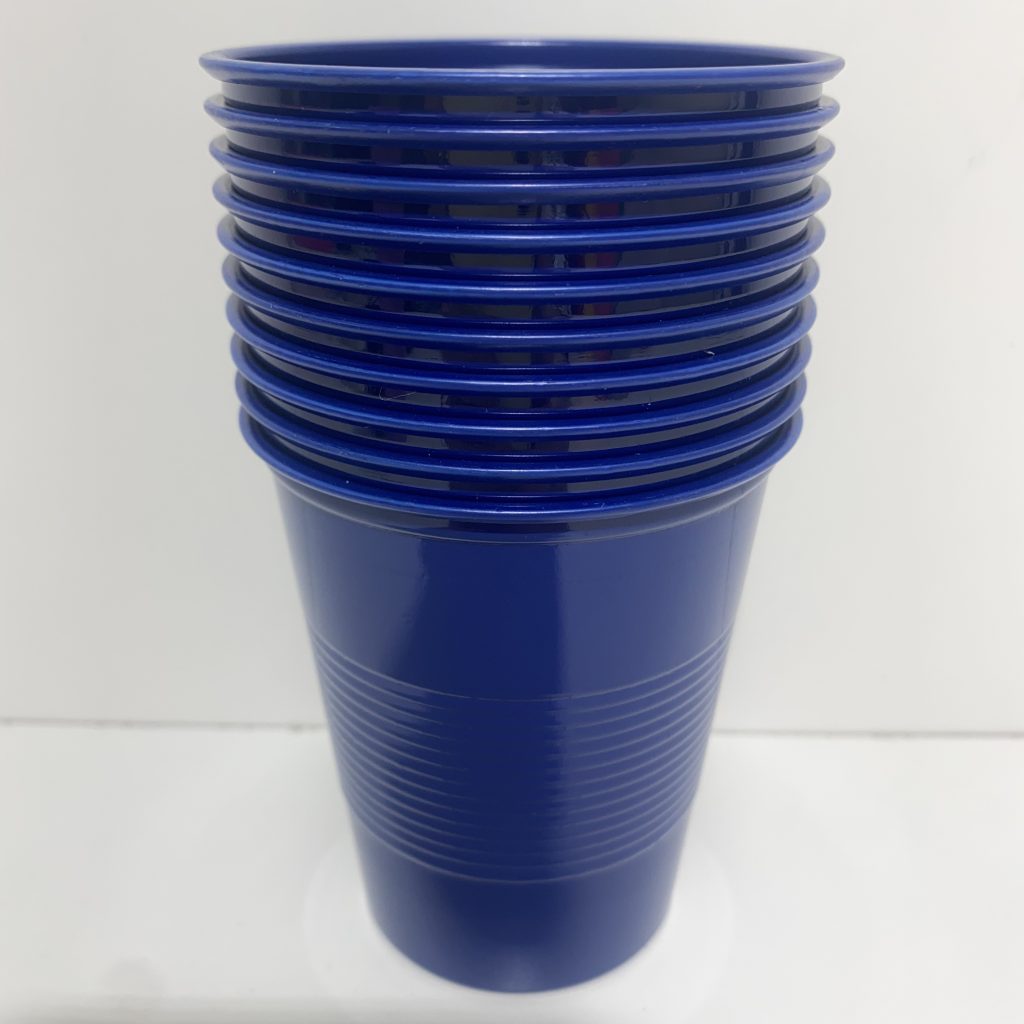 VASO DESCARTABLE PLASTICO COLOR AZUL X 10 UNI. (1602) - Gonic